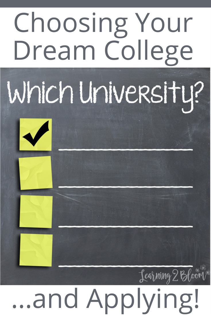 Choosing Your Dream College and Applying! - Learning2Bloom